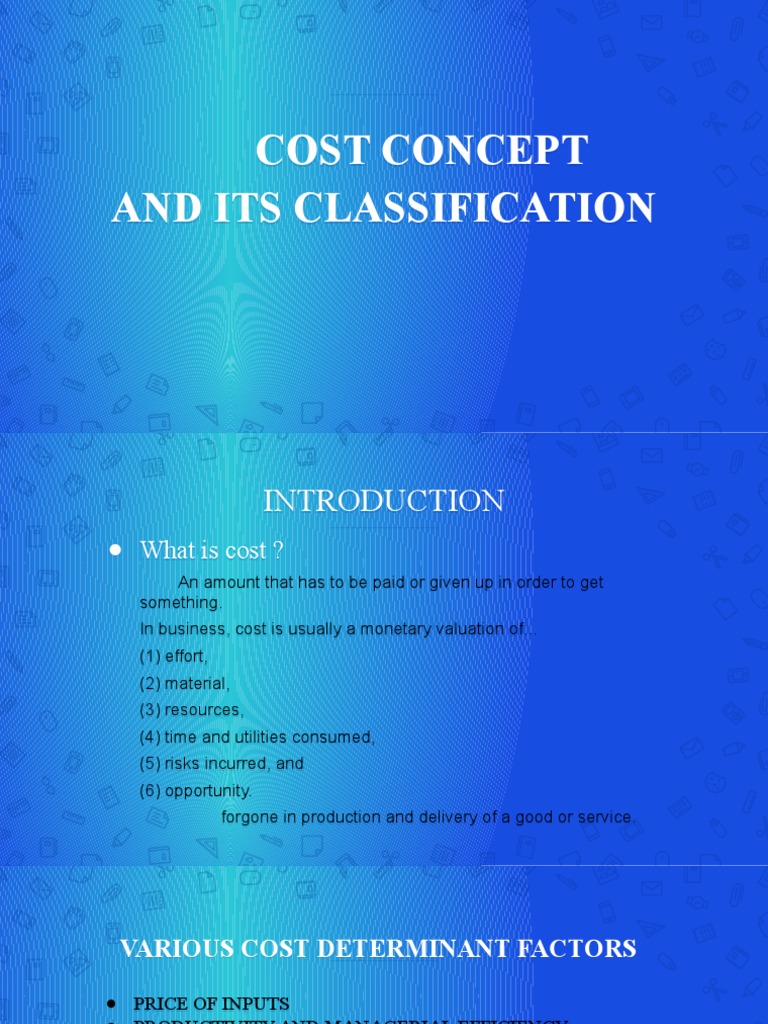 Understanding Cost Concepts and Classifications | PDF | Average Cost ...