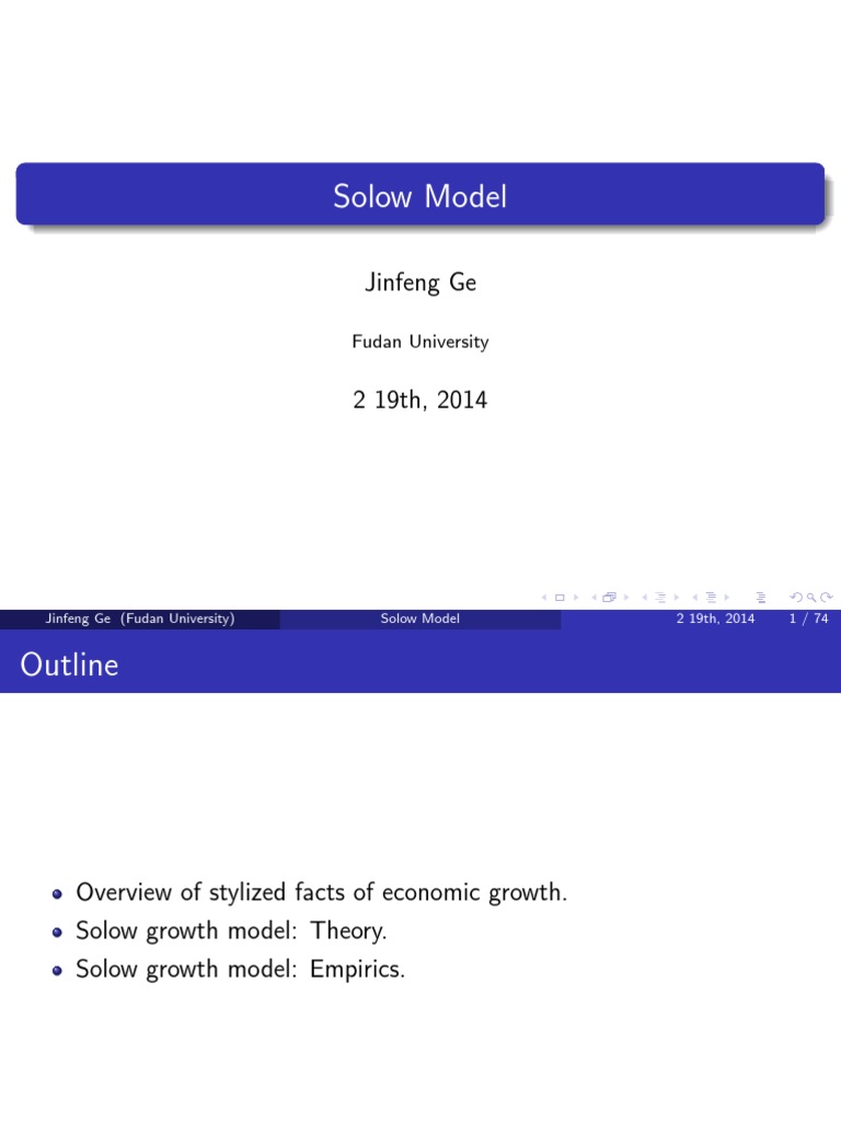 An Analysis of the Solow Growth Model: Theory, Empirics, and Its ...
