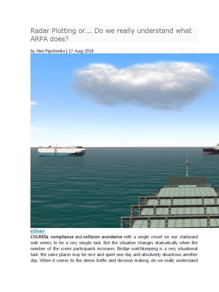 Radar Plotting Or... Do We Really Understand What ARPA Does? | PDF