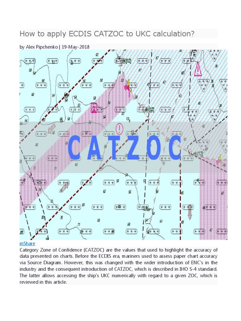 How To Apply ECDIS CATZOC To UKC Calculation | PDF