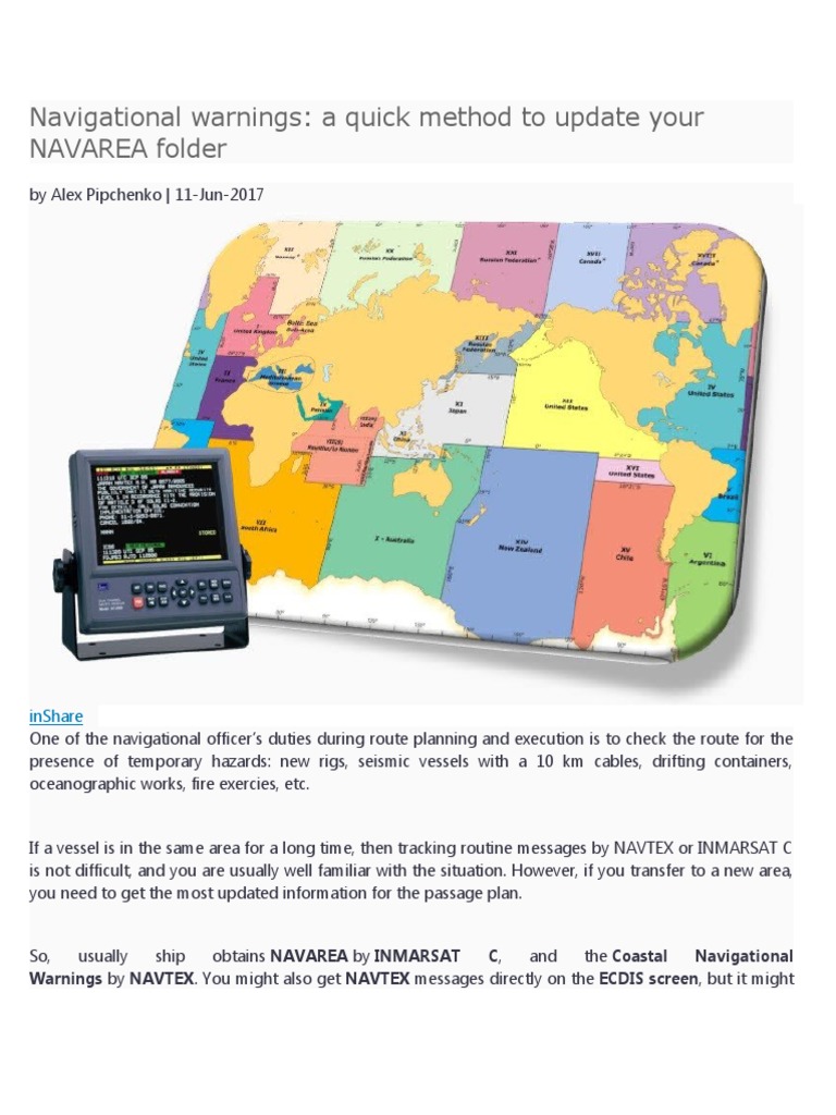 Navigational Warnings: A Quick Method To Update Your NAVAREA Folder ...