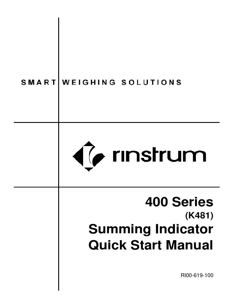 400 Series Summing Indicator Quick Start Manual | PDF | Electromagnetic Interference | Computer ...