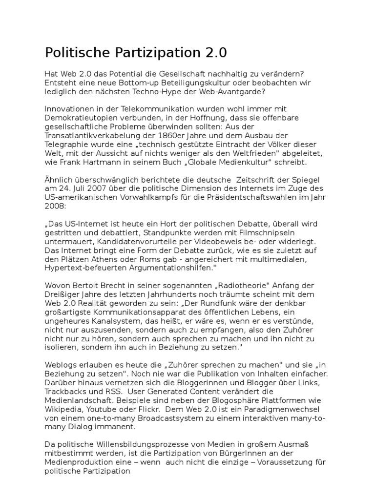 Politische Partizipation 2.0 | PDF
