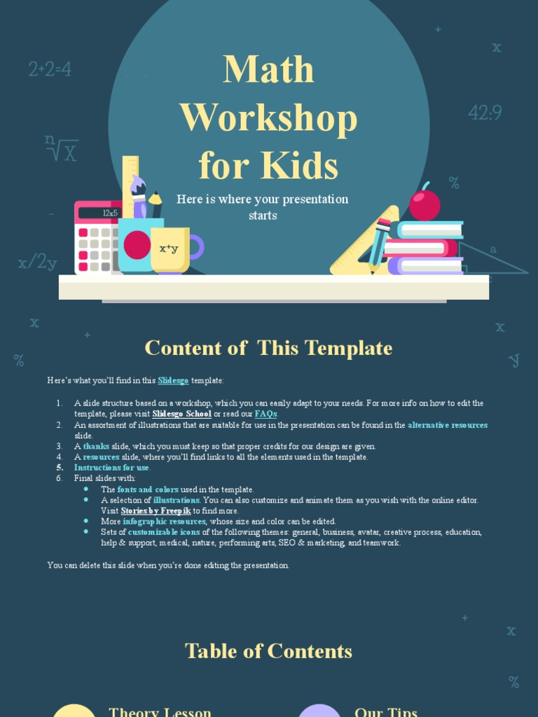 Math Workshop For Kids by Slidesgo | PDF | Planets | Solar System