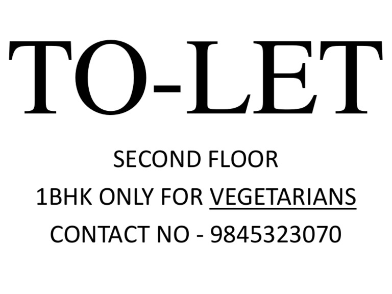 To Let PDF | PDF