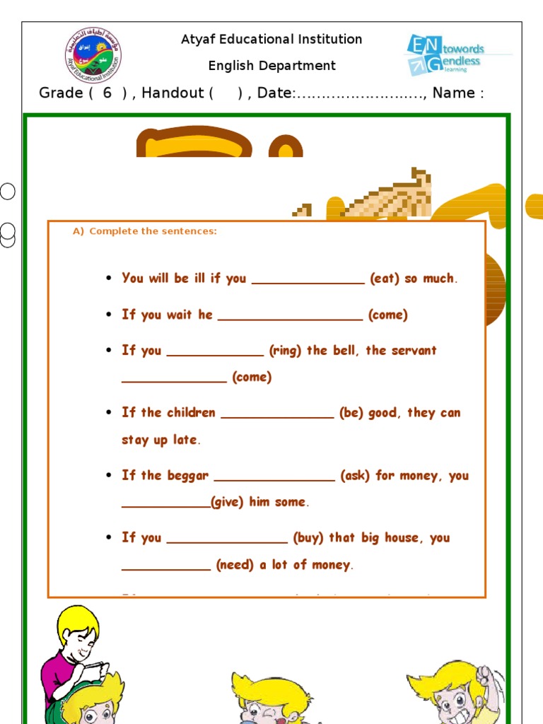 Grade (6), Handout, Date: .., Name | PDF