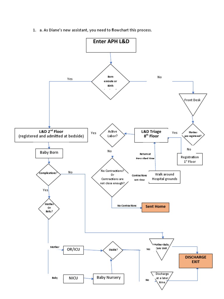 Enter APH L&D: 1. A. As Diane's New Assistant, You Need To Flowchart ...
