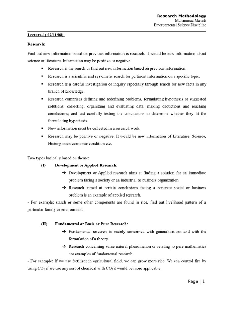 Research Methodology | PDF