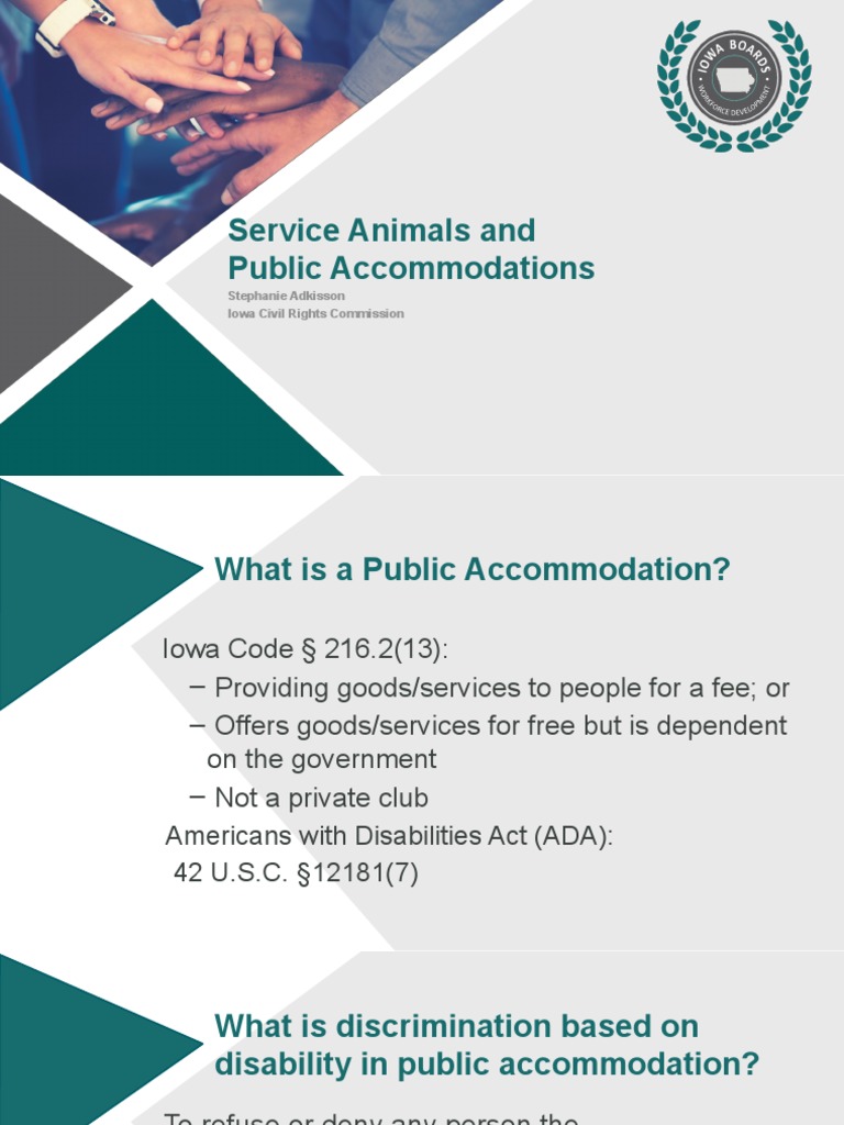 Service Animals in Public Accommodations | PDF | Americans With ...