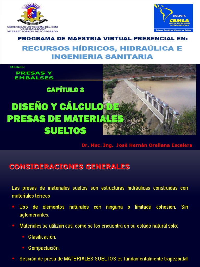 Diseño De Presas De Materiales Sueltos Pdf Permeabilidad Ciencias