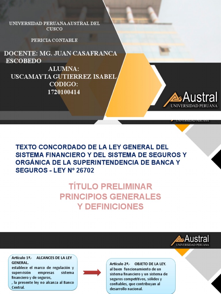 Ley N°26702 | PDF | Sistema financiero | Bancos