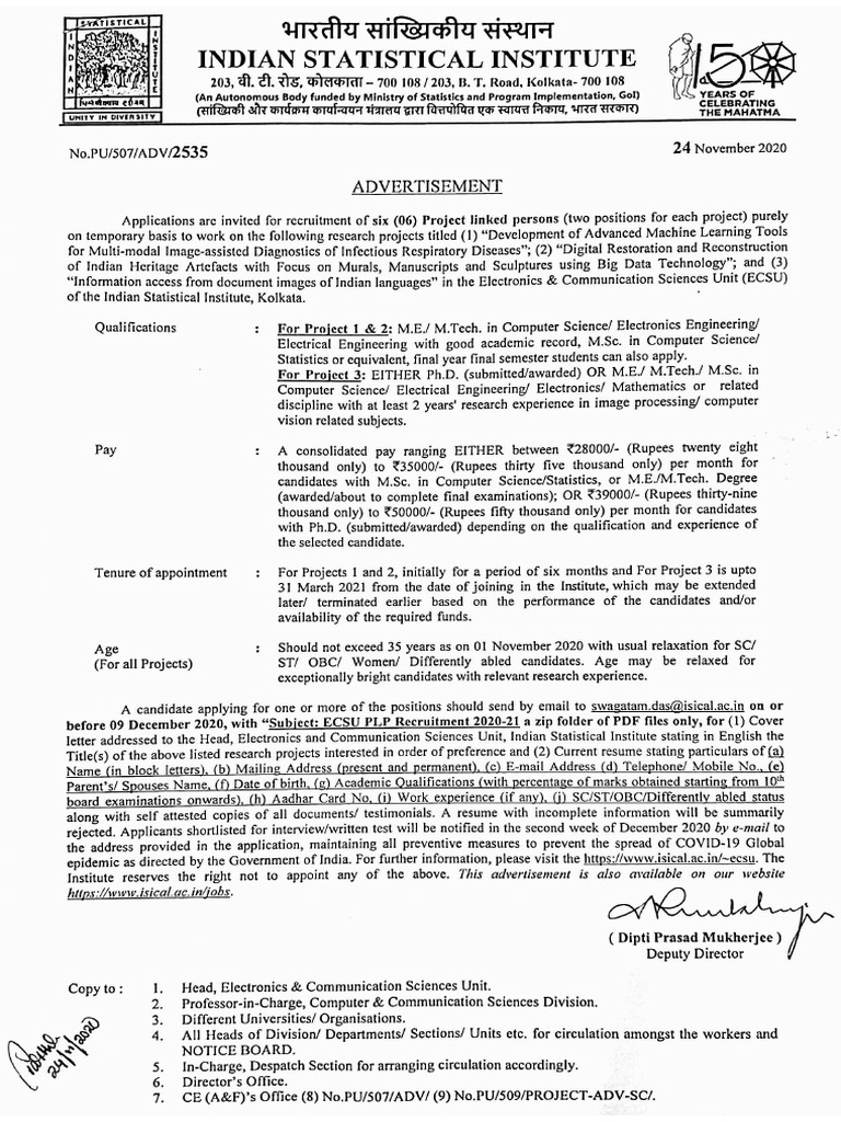 Advt - ECSU | PDF | Computer Science | Science