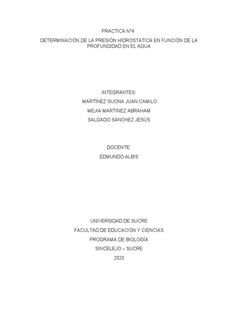 PRACTICA 4 Fisica | PDF | Líquidos | Presión