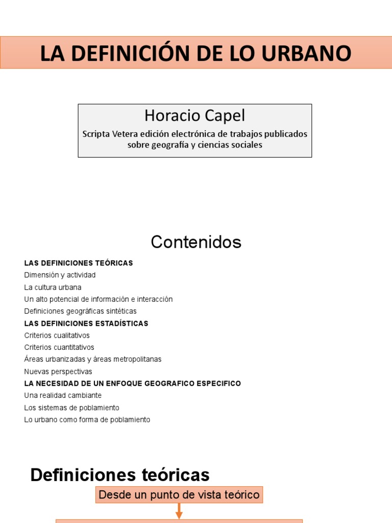 U1-5 Horacio Capel | PDF | Geografía | Geografía de asentamientos