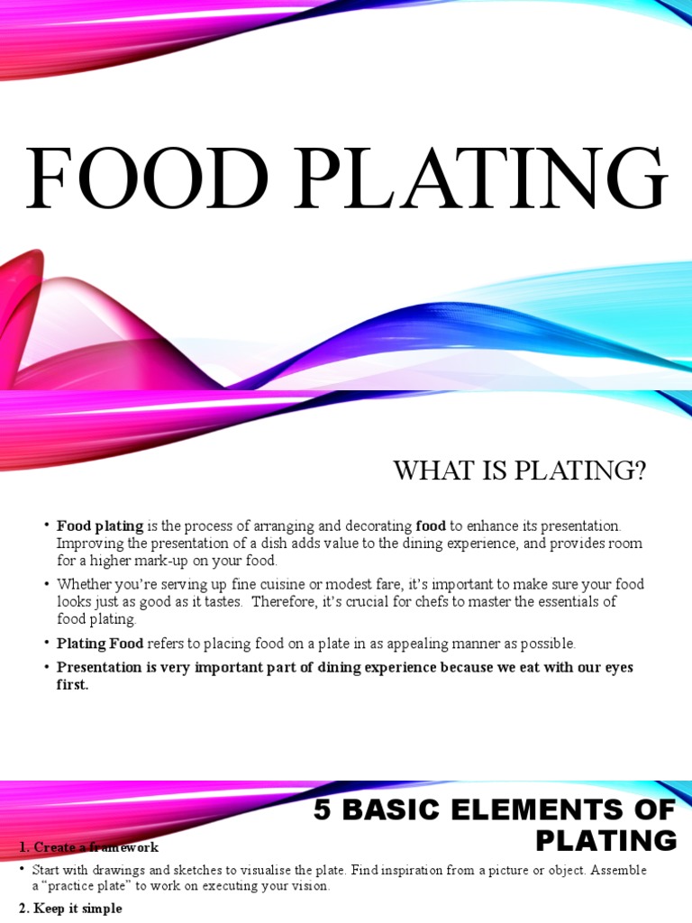 Food Plating PDF Tableware Meal