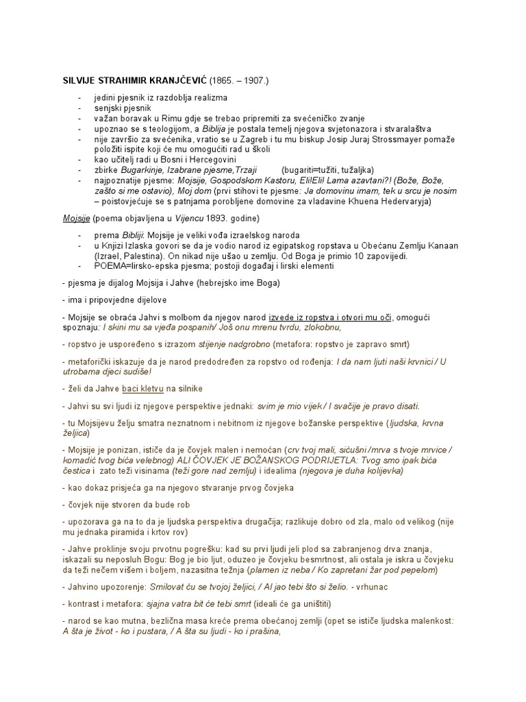 Mojsije Analiza | PDF