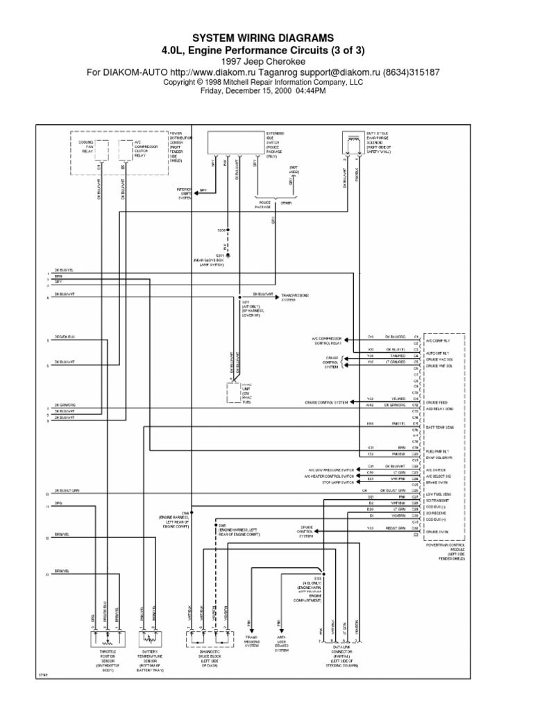 System Wiring Diagrams 4.0L, Engine Performance Circuits (3 of 3) | PDF