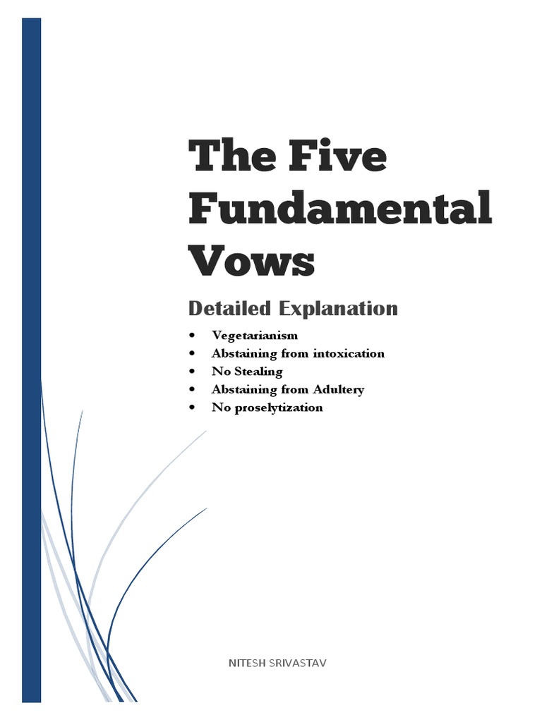 Five Fundamental Vows Explained | PDF | Vegetarianism | Meat