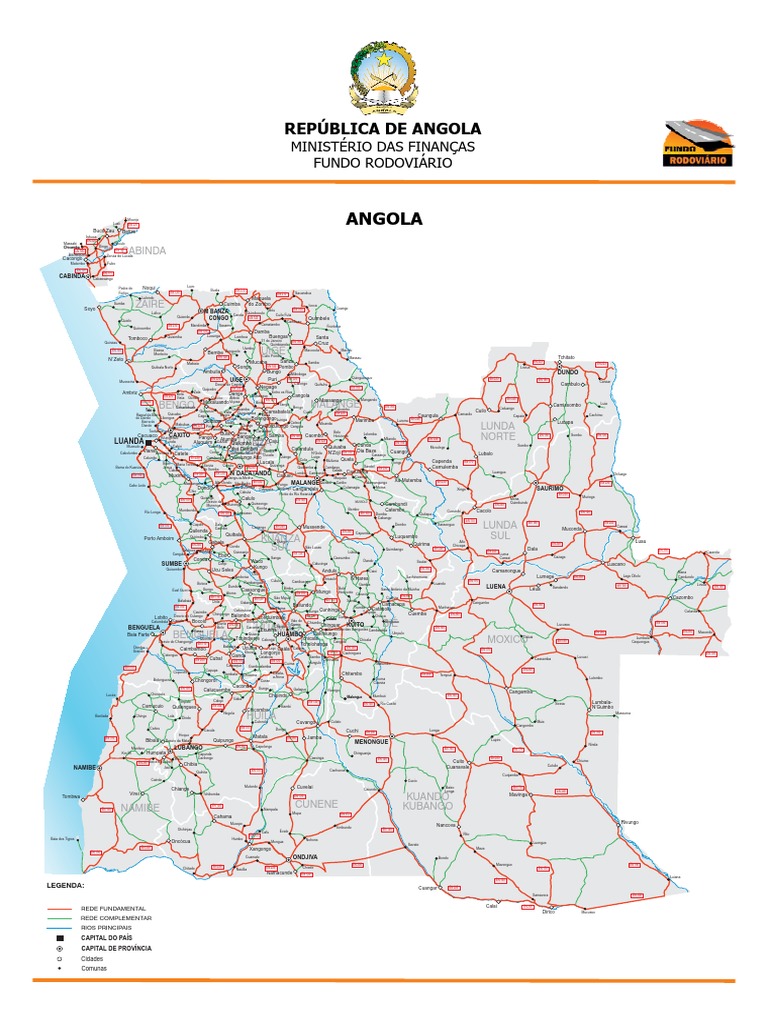 Mapa Rodoviario Angola | PDF