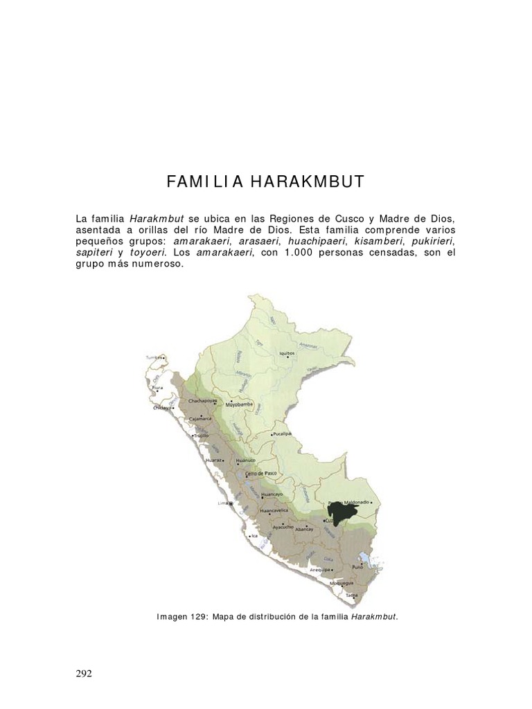 Familia Harakmbut: Cultura y Población | PDF | Educación avanzada