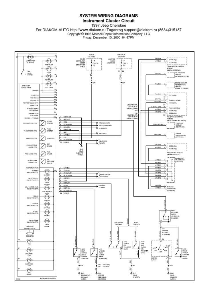 System Wiring Diagrams Instrument Cluster Circuit | PDF