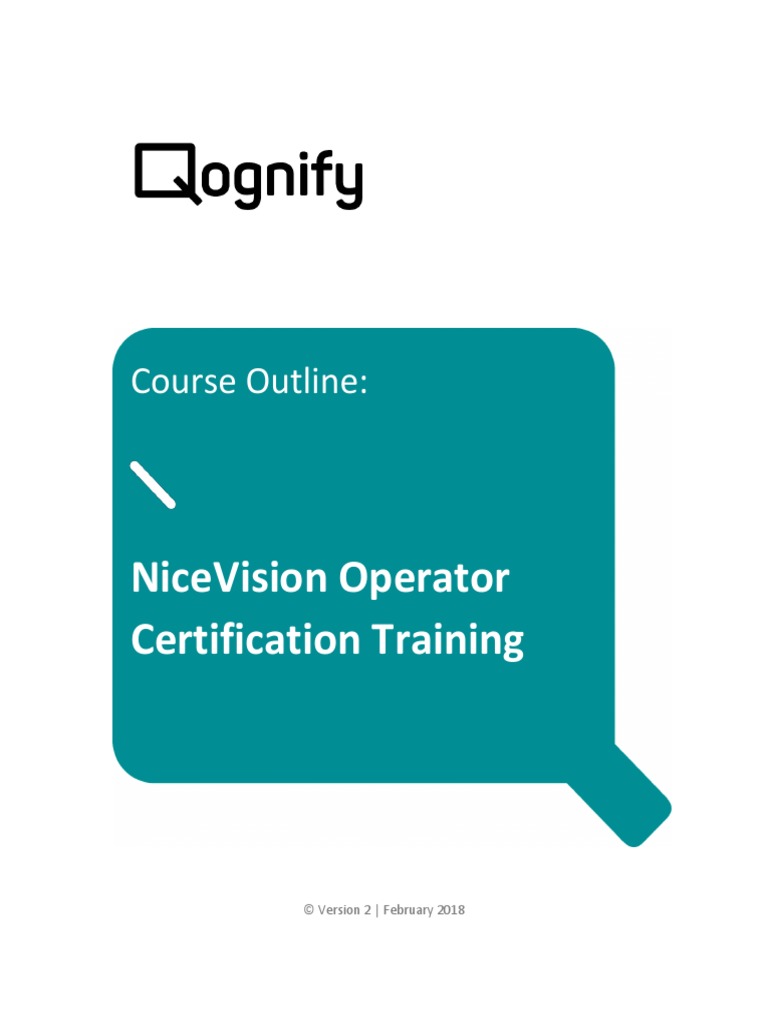 NiceVision Operator Training | PDF | Video | Laptop