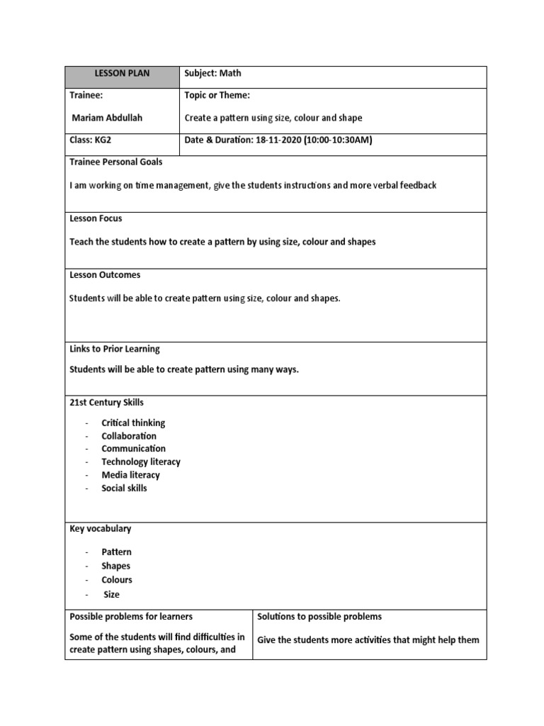 Lessonn Plan 6 Done | PDF | Lesson Plan | Teachers
