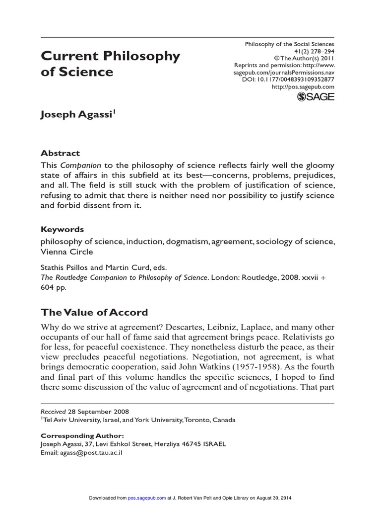 Current Philosophy of Science | PDF | Karl Popper | Philosophy Of Science