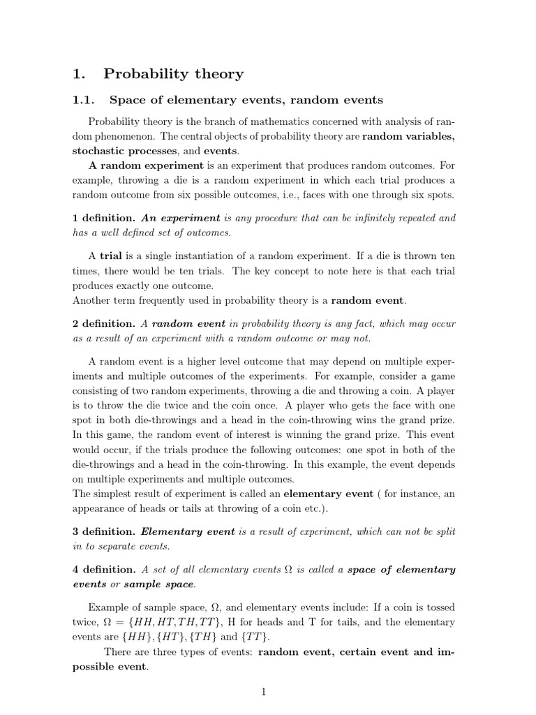 Understanding Probability Theory Basics | PDF | Randomness ...
