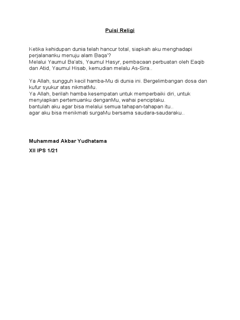 Puisi Religi | PDF