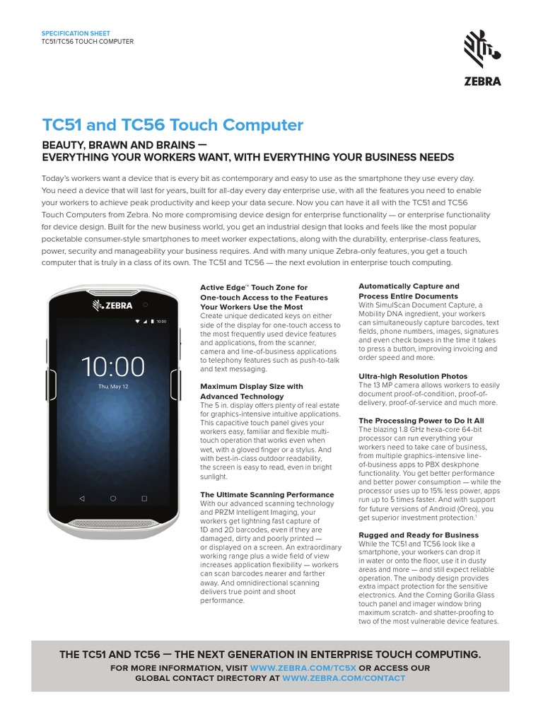 Zebra TC51 TC56 EN | PDF | Ieee 802.11 | Wi Fi