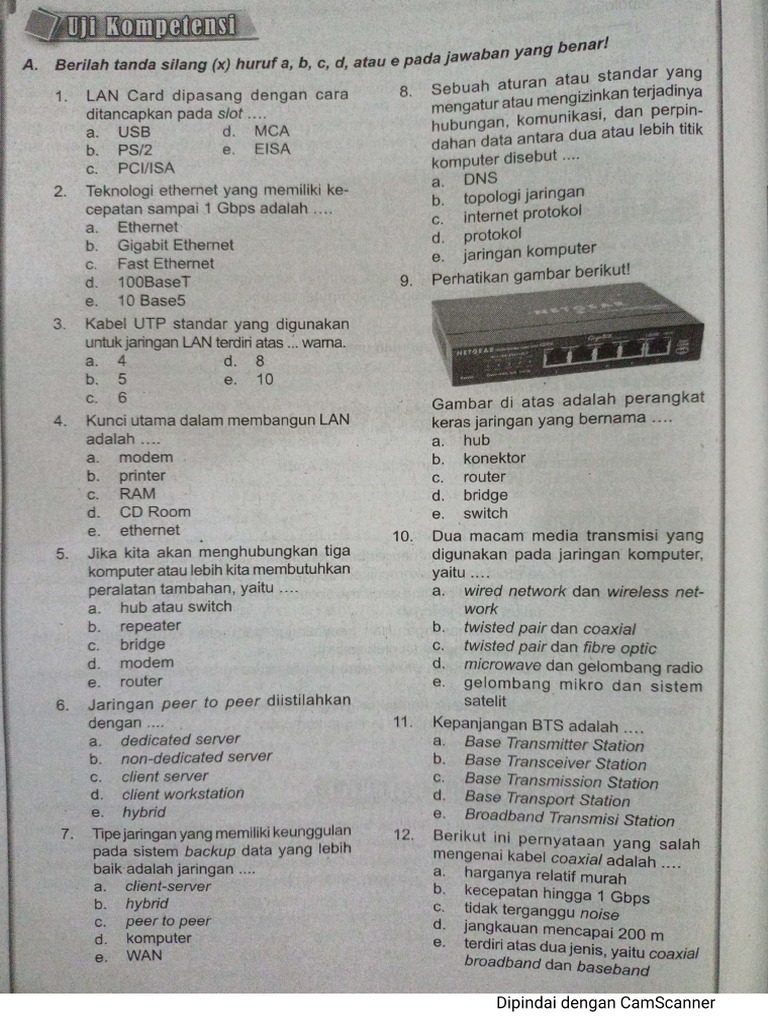 Latihan Soal Topologi Jaringan Dan Keamanan Jaringan | PDF