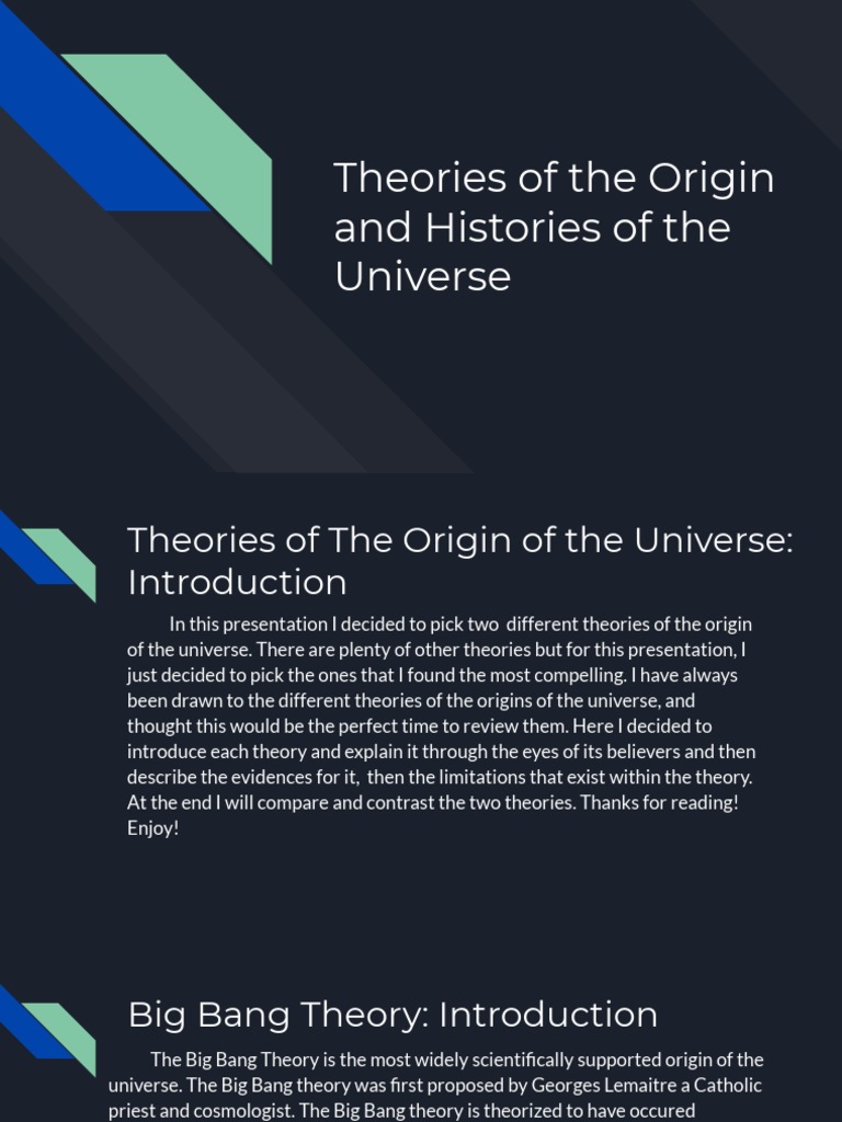 Theories of Universe Origins Explained | PDF | Philosophy | Science ...