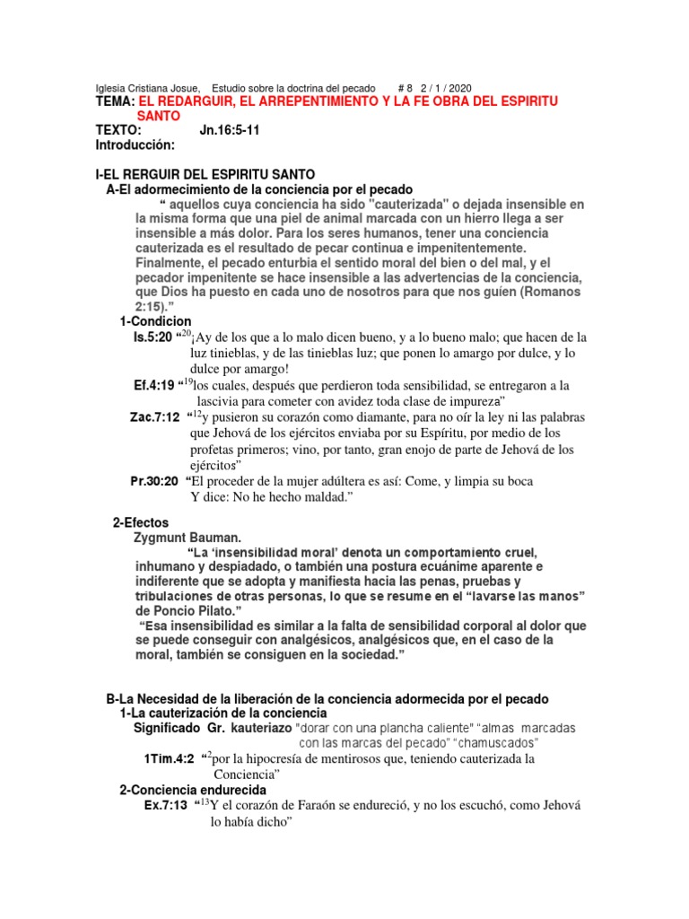 El Redarguir y El Arrepentimiento PDF | PDF | Pecado | Salvación