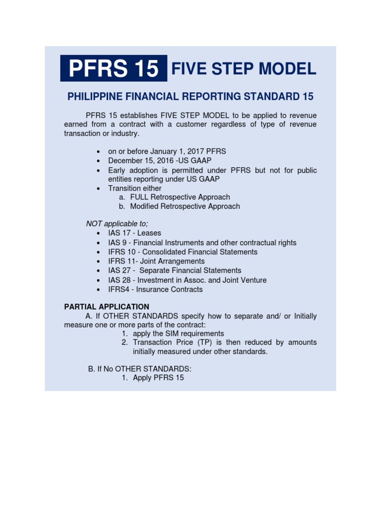 8 - PFRS 15 Five Step Model PDF | Download Free PDF | International ...
