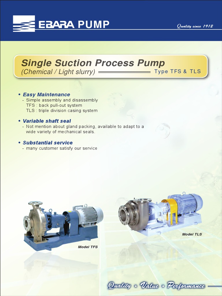 EBARA - Pump TFS TLS | PDF | Pump | Bearing (Mechanical)