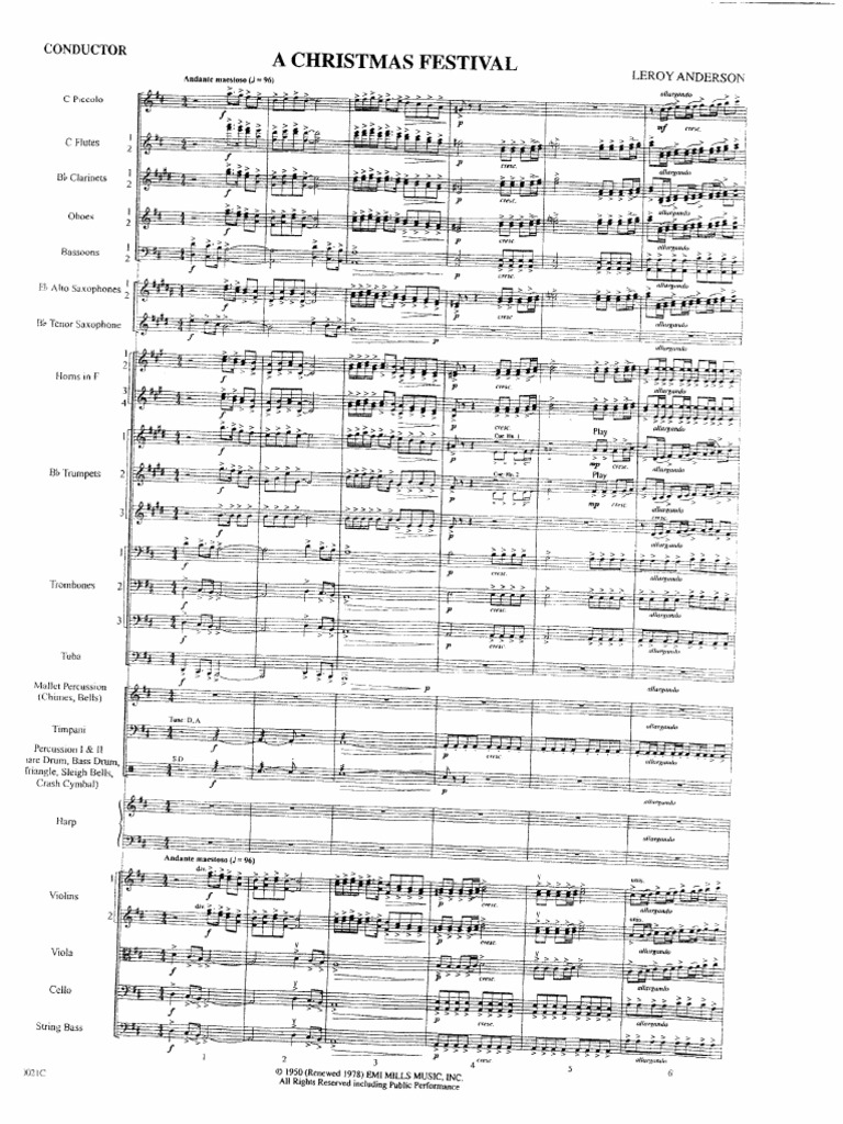 A Christmas Festival Score Overview | PDF | Music Production | European ...