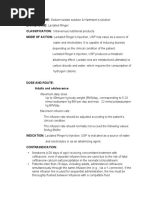 D5LR | PDF | Electrolyte | Intravenous Therapy