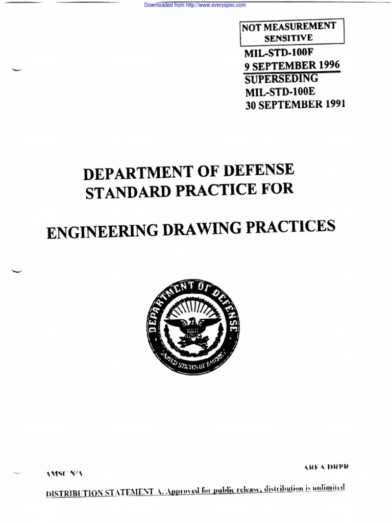 Mil STD 100F | PDF | United States Department Of Defense ...
