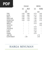 Senarai Harga Minuman | PDF