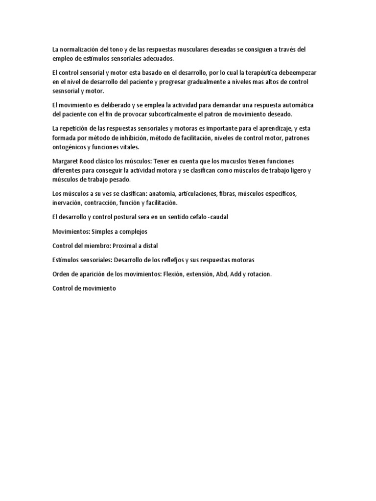 Terapia ocupacional y técnicas de facilitación y inhibición sensorial ...