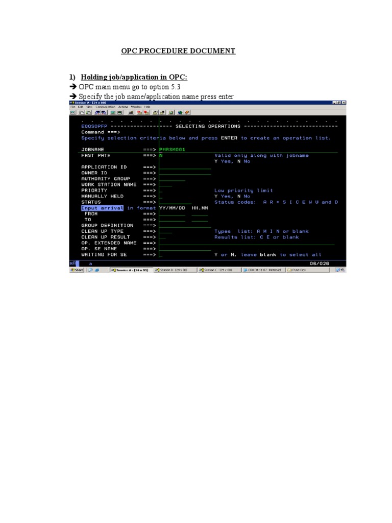 Opc Procedure Document | PDF | Command Line Interface | Computer ...