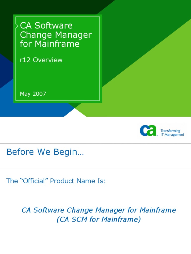 CA Software Change Manage r12 Feature Overview Com | PDF | Computer ...