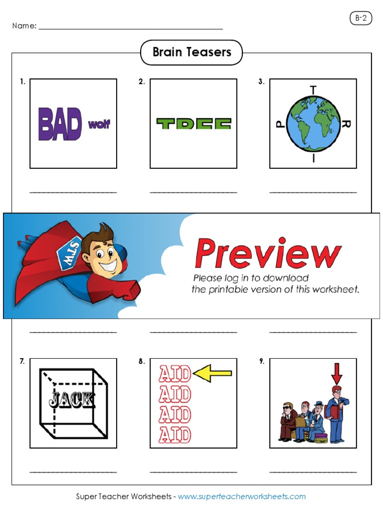 Brain Teasers: Name: - B-2 | PDF