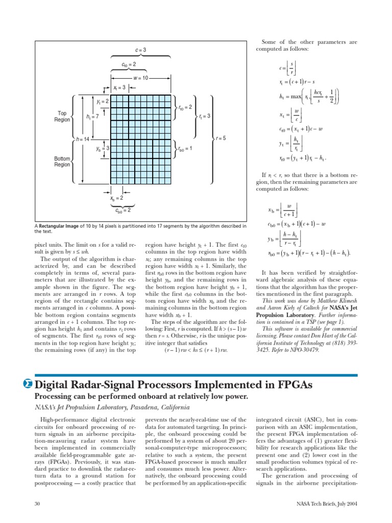 Digital Radar-Signal Processors Implemented in Fpgas: Processing Can Be ...