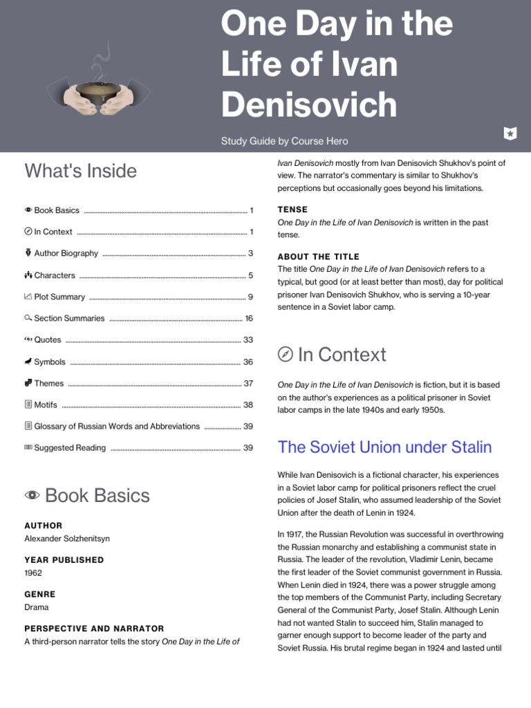 One Day in The Life of Ivan Denisovich | PDF | Gulag | Joseph Stalin