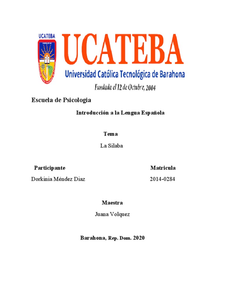 La Silaba Pdf Sílaba Vocal