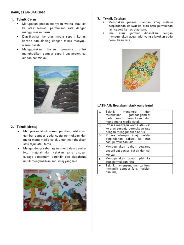 PSV Tahun 6 Catan, Cetakan, Montaj | PDF