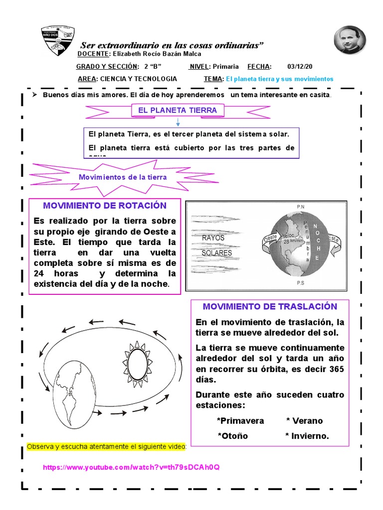 El Planeta Tierra y Sus Movimientos | PDF | Rotación | Tierra