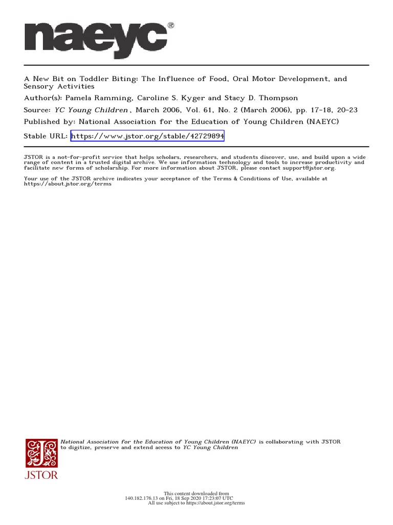 Biting Naeyc | Download Free PDF | Senses | Early Childhood Education